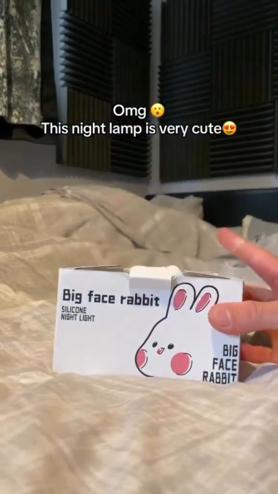 Cute Rabbit Night Lamp - Silicone USB Rechargeable 3 Dimmable LED Soft ...