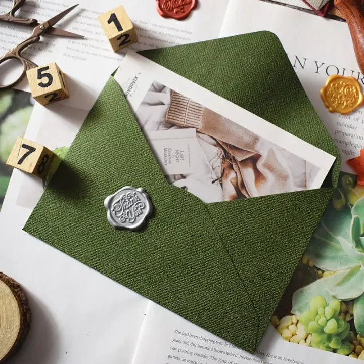 10pcs/batch linen envelope letter paper set with retro wind sealing bag ...