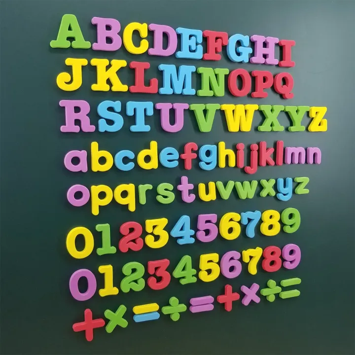 Magnetic Letters Numbers Alphabet ABC 123 Fridge Magnets Plastic ...