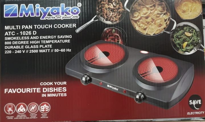 Miyako double infrared cooker(. ATC 1026 D) multi touch cooker | Daraz ...