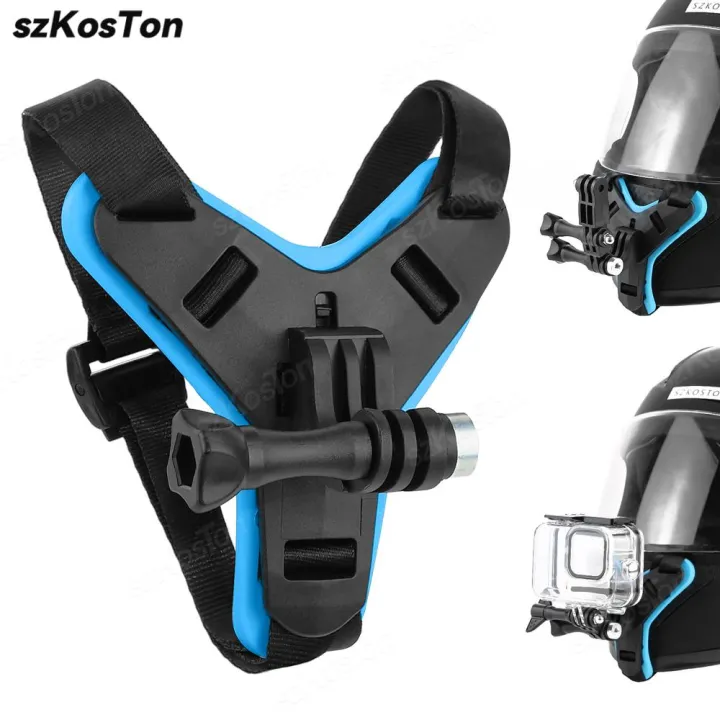 Helmet Mount for GoPro Motorcycle Chin Strap Bike Holder Mounting ...