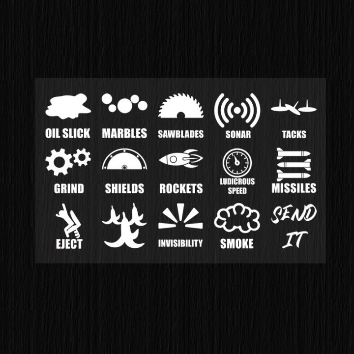 15Pcs Funny Car Switch Button Stickers - Universal Fit for AC Panel ...