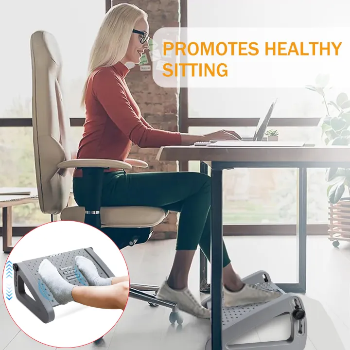 Foot Rest for Under Desk at Work,Adjustable Height Foot Rest Portable ...
