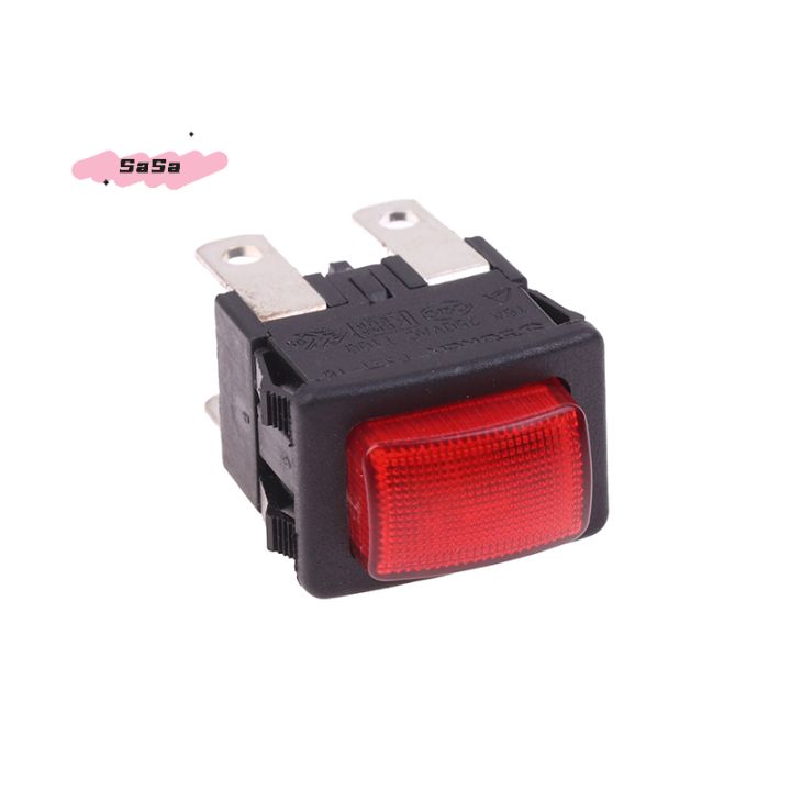 Red 4Pins 16A Rocker Switch PS21-16 Self-Lock On/Off Push Button with ...