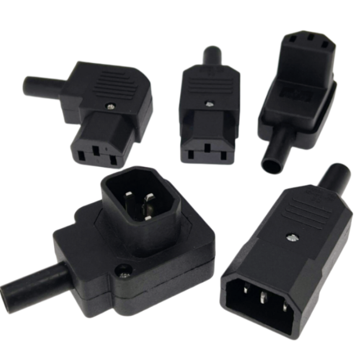 Black Elbow C15 C13 C14 Power Cord Wiring Power Plug Assemble IEC Connector Outlet PDU UPS ...