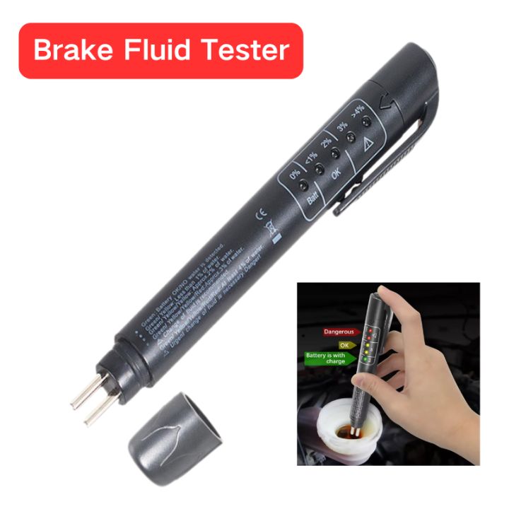 Universal Brake Fluid Tester Pen LED Indicator Accurate Oil Quality ...