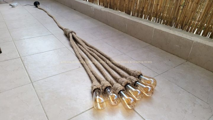 6-bulb rope hanging lamp for restaurant | Daraz.com.bd