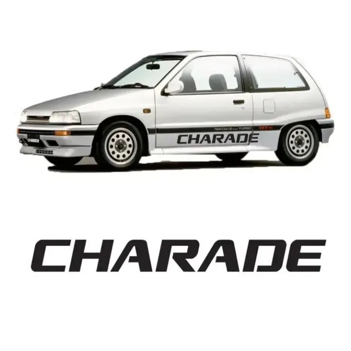 Charade Side Door( white color) Sticker for Car 2 Piece in white Color ...