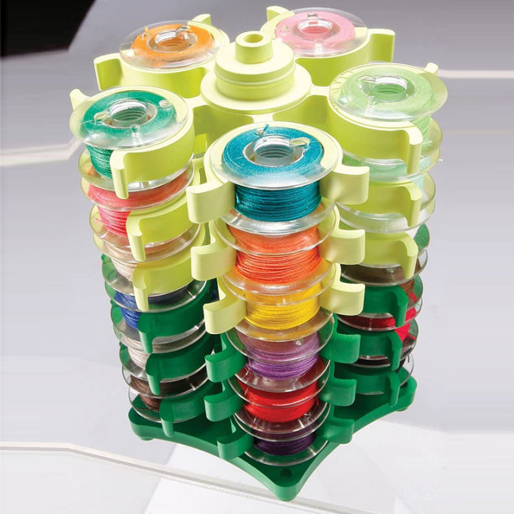 Sewing Bobbins Tower Storage Clip Stand For 30 Thread Spool Plastic ...