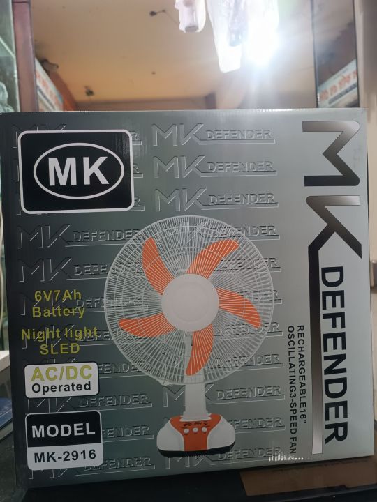 M.K DEFENDER 16" AC/DC FAN | Daraz.com.bd