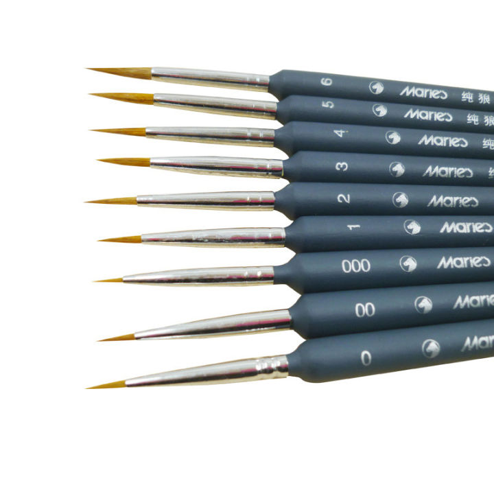 Number Painting Brush Miniature Paint Brush Set Professional Nylon ...
