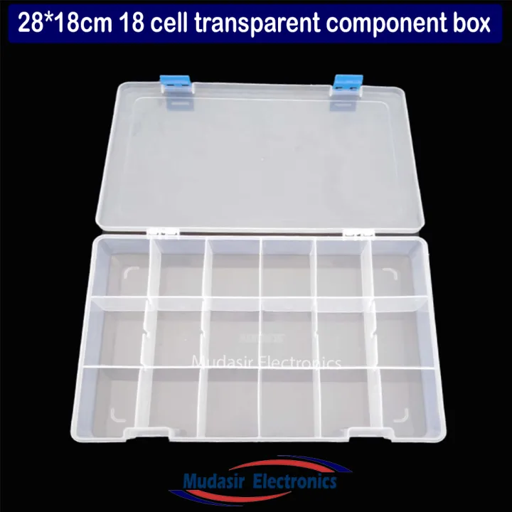 Volder V275 18-Cell Transparent Storage Box for IC Components, Jewelry ...