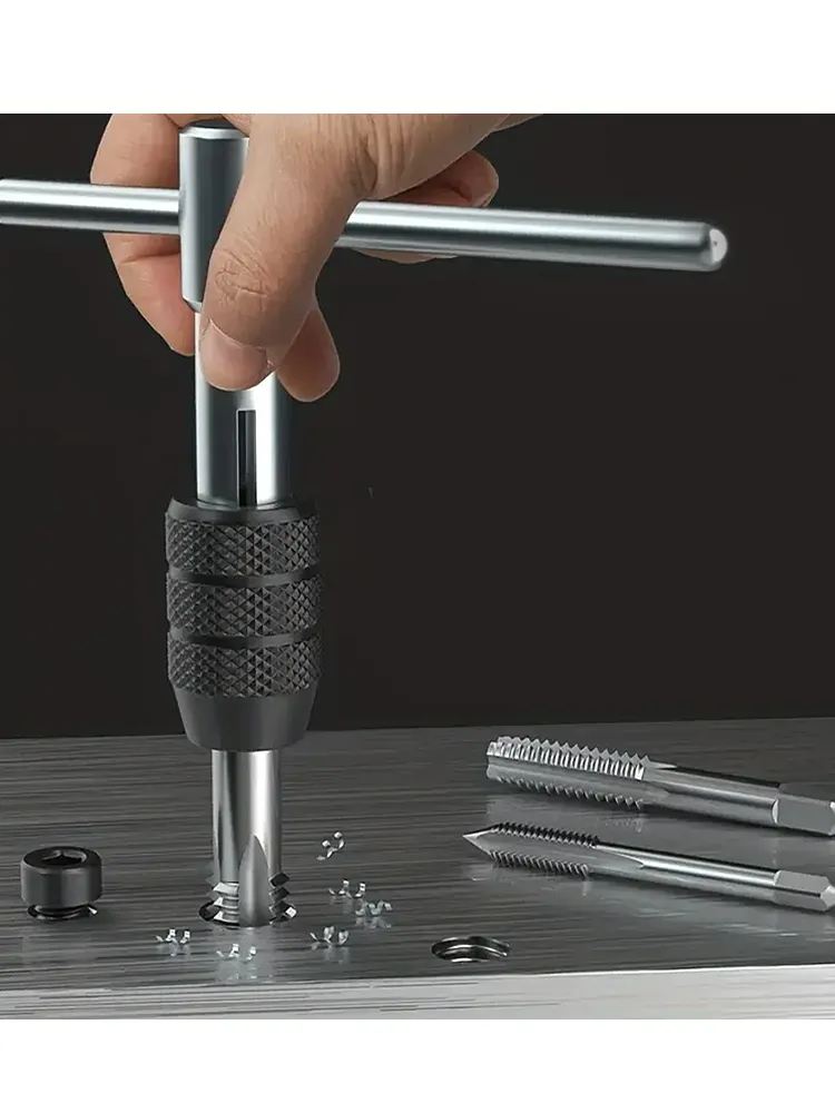 3-6mm T-shaped Tap Wrench 5pc Hand Tap M3-M8 Tapping Screwdriver Wrench ...