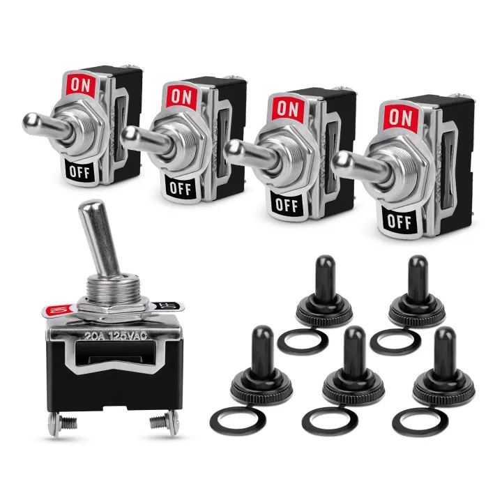 5pcs Heavy Duty Rocker Toggle 15A 250V 20A 125V SPST 2Pin ON/Off Switch ...