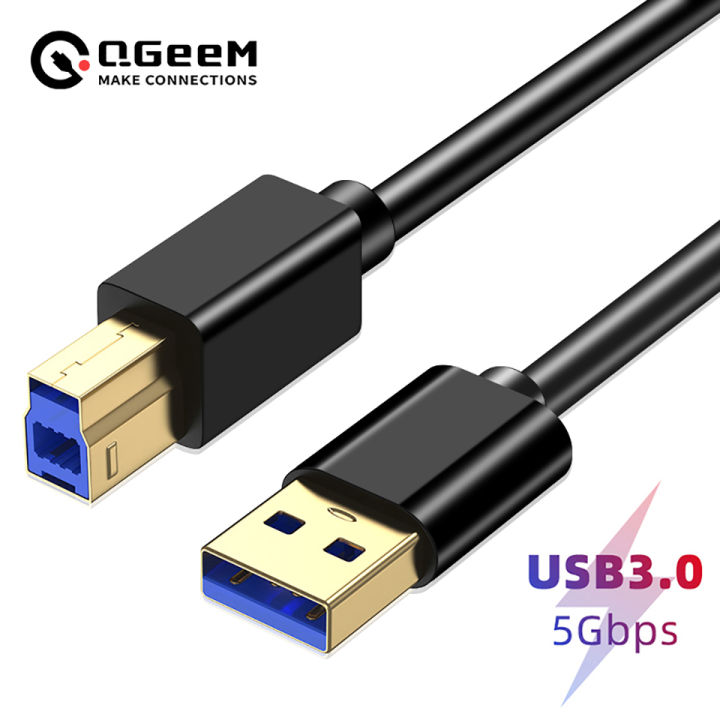 QGeeM supper Speed USB 3.0 Printer Cable usb 3.0 am to bm cable USB3.0 ...