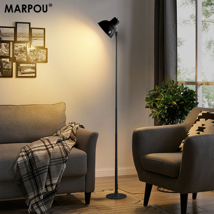 MARPOU Floor Lamp Adjustable with 3 color Dimmable USB plug Modern LED ...