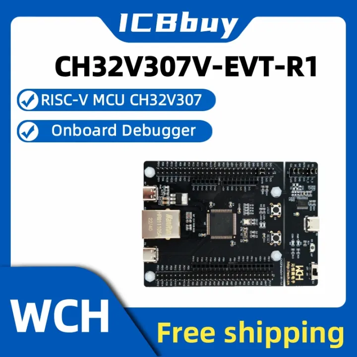 CH32V307V-EVT-R1 CH32V307 Evaluation Board RISC-V MCU Onboard Wch-link WCH RISC-V development ...