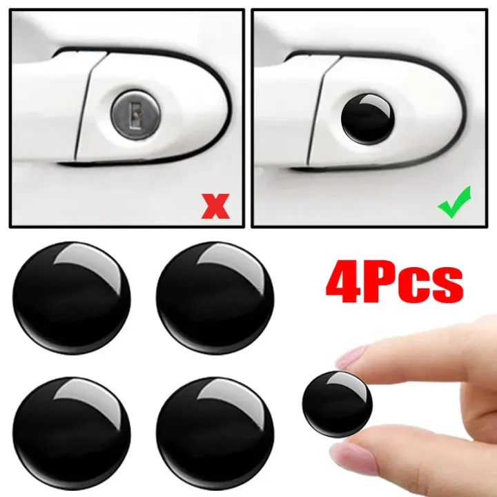 4Pcs Car Door Keyhole Sticker Auto Lock Decoration Protection Decal for ...