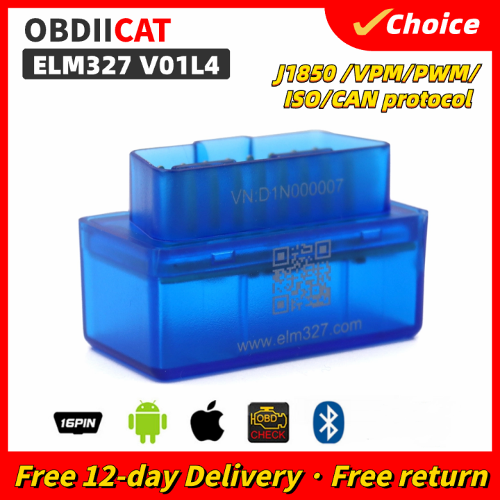 For Android/IOS Elm327 V01L4/B02L4 Bluetooth OBD2 ELM327 OBD2 BT ...