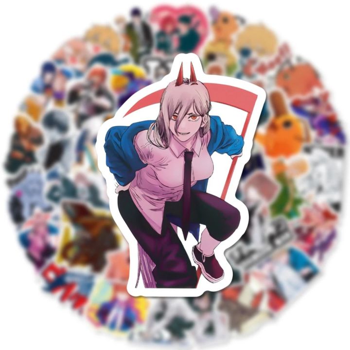 10/30/50pcs Pochita Chainsaw Man Stickers Cool Denji Makima Sticker ...