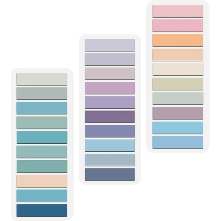 3 Pack 600 Pcs Page Markers Sticky Note Page Labels, Reusable File ...