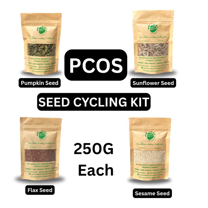 Pcos Seed Cycling Kit 100 gram Each,Pack of Four Seed for Harmonal ...