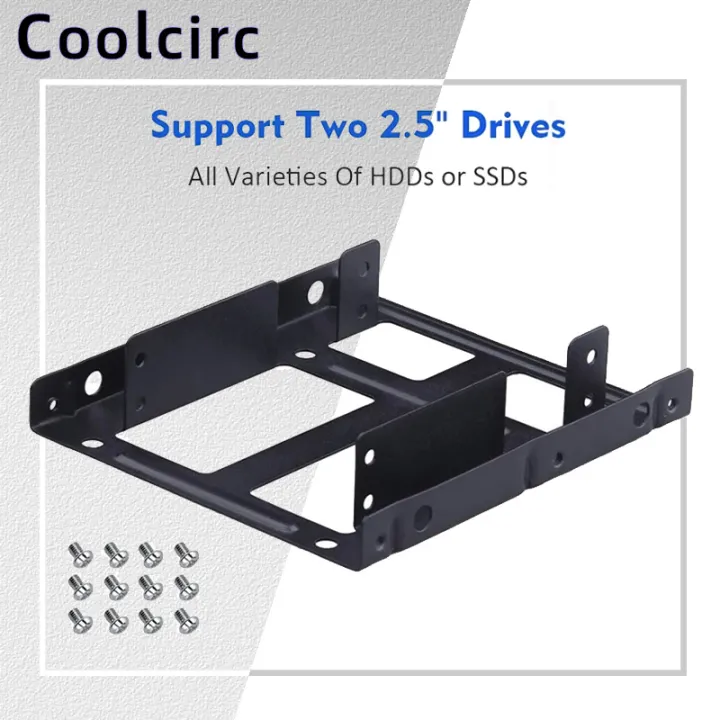 2.5 To 3.5 Inch Hard Disk Bracket Hard Dual Desktop SSD Mounting ...