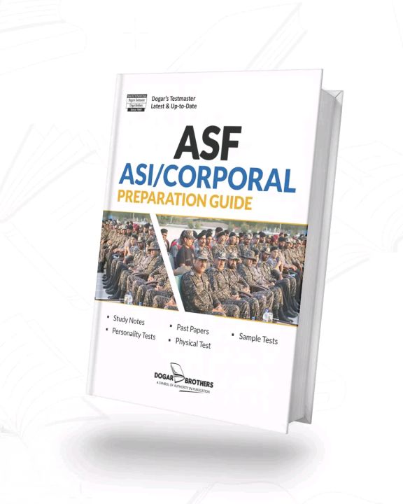 Airport Security Force ASF ASI Corporal Preparation Guide book 2026 Edition by Dogar Brothers ...