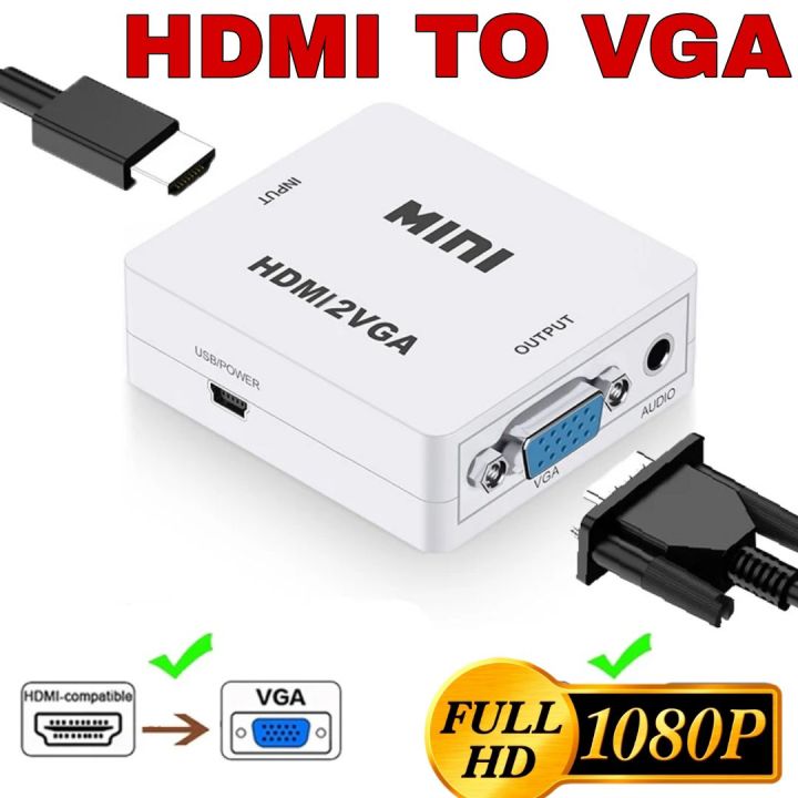 HDMI TO VGA Converter HD Ready Input HDMI Output VGA 5V Plug | Daraz.lk