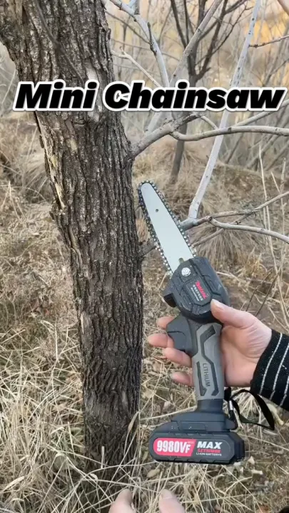 4 Inch 48V Electric Saw Chainsaw Mini Pruning Saw Woodworking Handheld ...