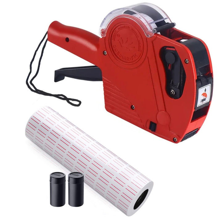 1pc red price label machine with 5000 stickers and 2 inks, advanced ...