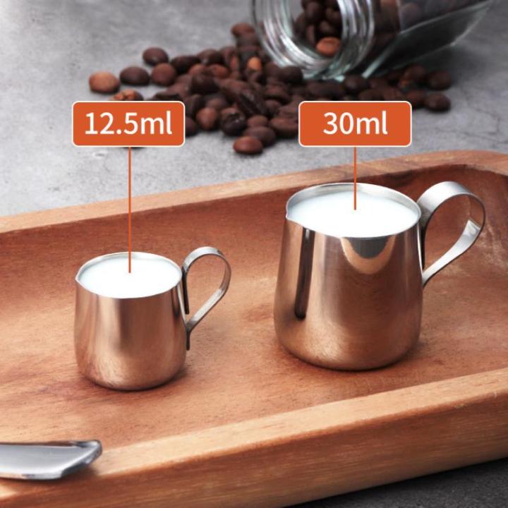 12.5/30ml Stainless Steel Mini Coffee Milk Frothing Jug Latte Art Milk ...