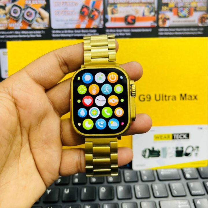 Haino Teko G9 Ultra Max 1.92 Inches Display Golden Edition Smart Watch ...