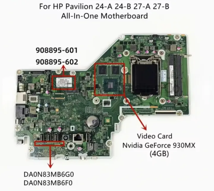 HP AIO 24-b209na Motherboard Bundle | AMD A9-9425 + Radeon R5 + 8GB ...