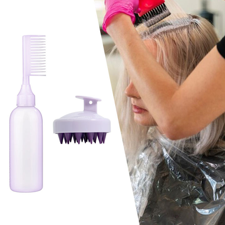 5 Colors Hair Oil Applicator Bottle Set Hairdressing Shampoo Bottle ...