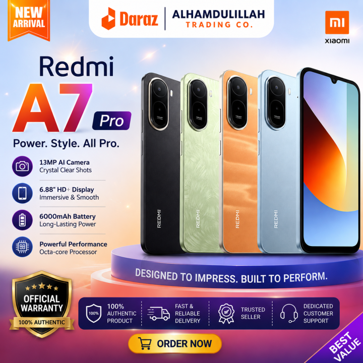 Redmi A7 Pro - 4GB RAM 64GB ROM | 6.9" Massive 120Hz Display | 6000mAh ...