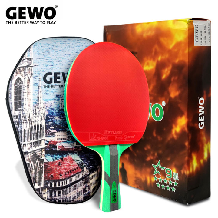 GEWO Professional Table Tennis Racket 9 Star Ping Pong Paddle Racket ...
