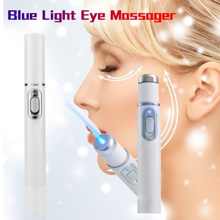 Vibrating Eye Massager with Blue Light – Reduce Bags, Brighten Dark ...