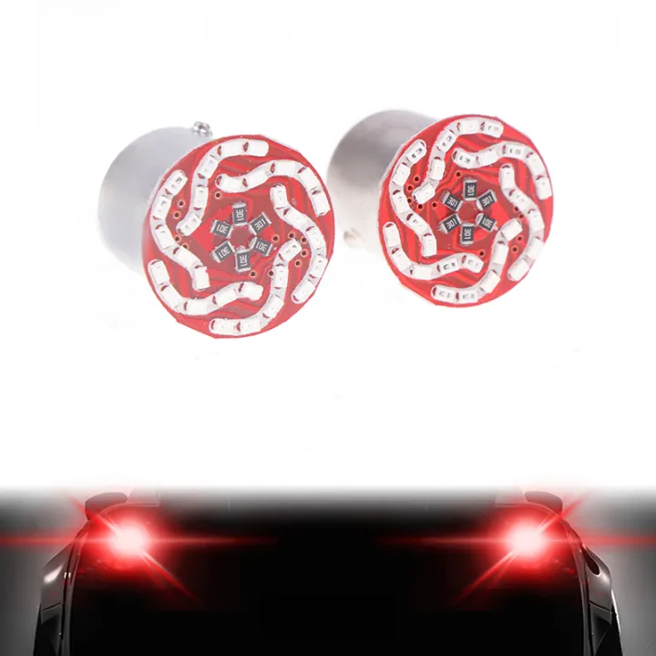 2PCS 1156 1157 Led RGB 30LED DRL Flash Reversing Stop Lamp Parking ...