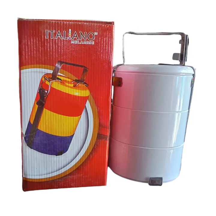 Versatile - 3 BATI ROUND TIFFIN CARRIER ITALIANO MELAMINE RFL ...