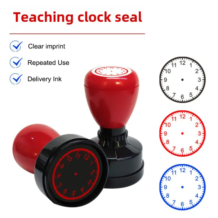 Clock stamp Children's teaching AIDS clock dial stamp Teacher teaching ...