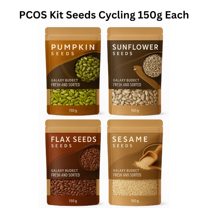 Seed Cycle for PCOS Kit 150g Each | Imported | Green Pumpkin Seeds ...