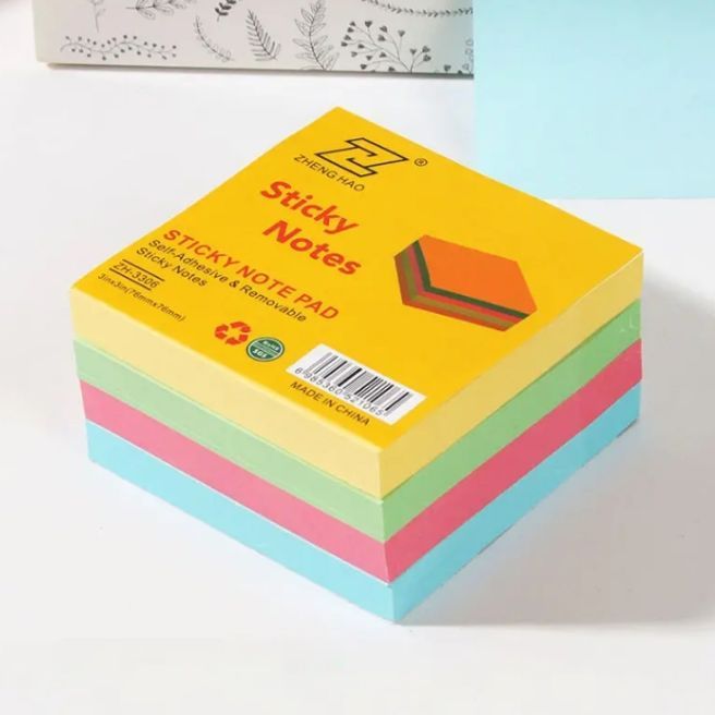 High-Quality Pastel Sticky Notes l 3x3 Inch Self Adhesive Note Pad l ...