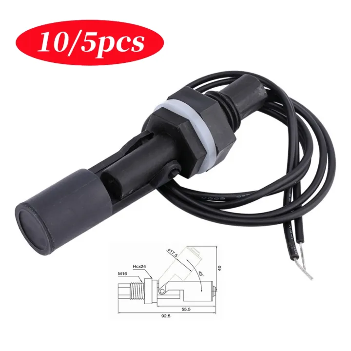1/10 Pc Horizontal Float Sensor Switch Side Mount Liquid Water Level Sensor Controller Automatic ...