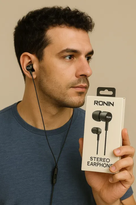 Ronin R-29 Wired Earphones with Mic – 3.5mm Jack, Super Bass, HD Sound ...