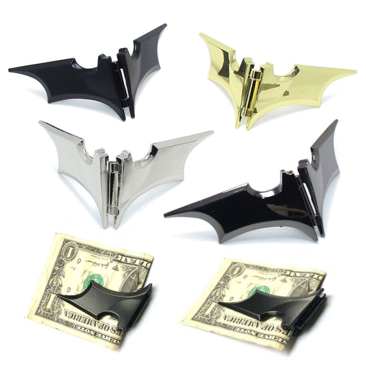 Batwing Money Clip Simple Black Stainless Steel Bat Slim Id Cash Money ...