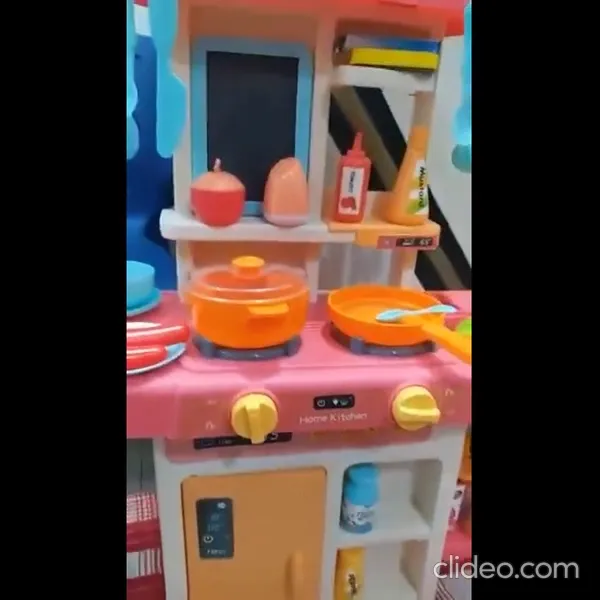 Little Kids Kitchen Pretend Play Set with Light & Sound and Plastic ...