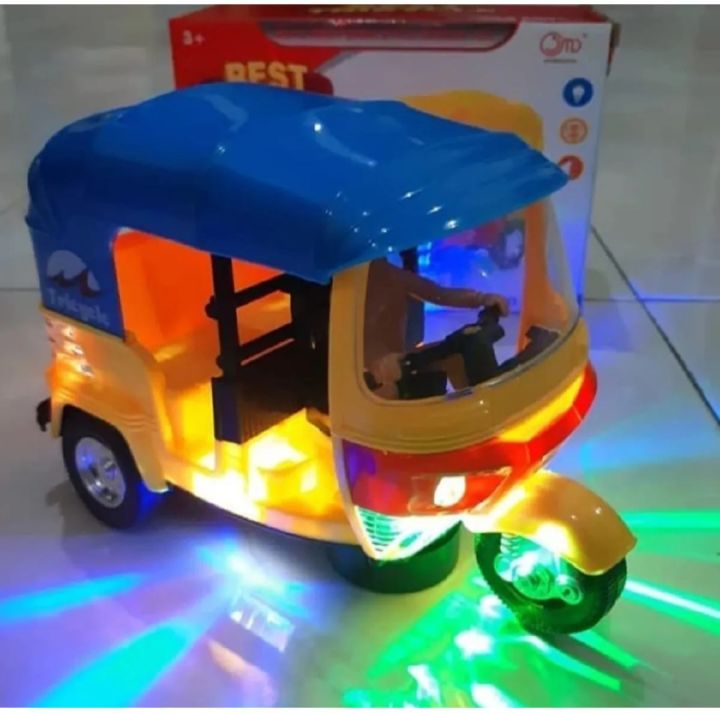 Electric Tricycle Auto Tuk Tuk Toy for Kids with Lights & Music ...