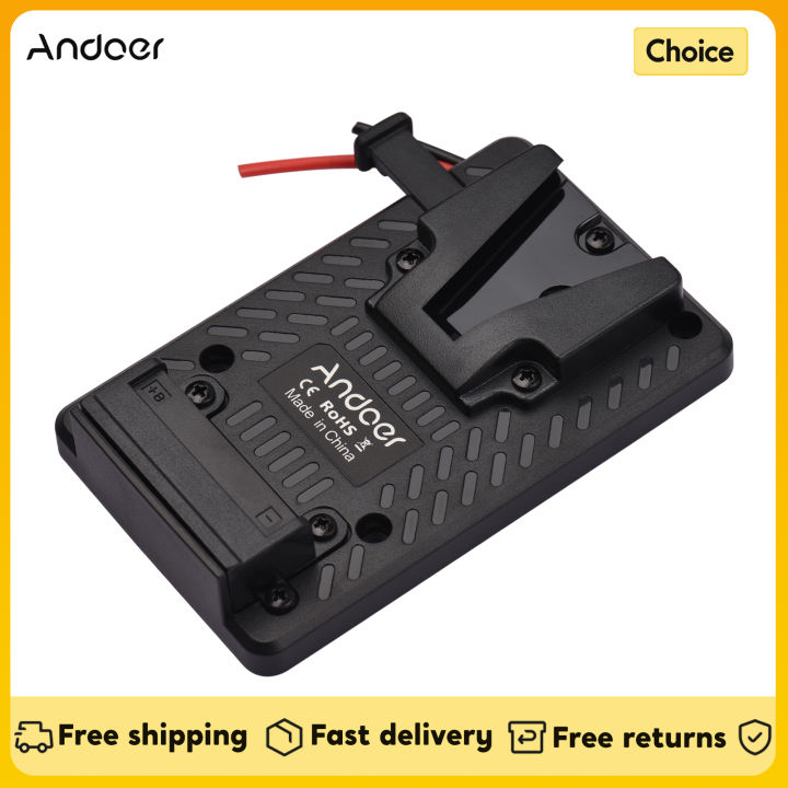 Andoer Full Plastic V-lock Battery Back Pack Plate Adapter Quick ...