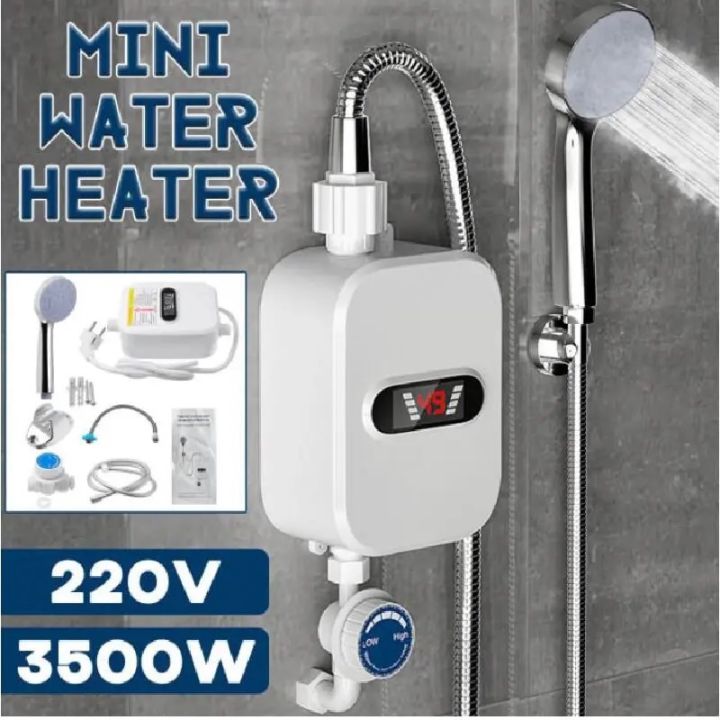 RX-021 Thermostatic Water Heater with Shower and LCD Screen, Boiler Hot Water Heater in 3 ...